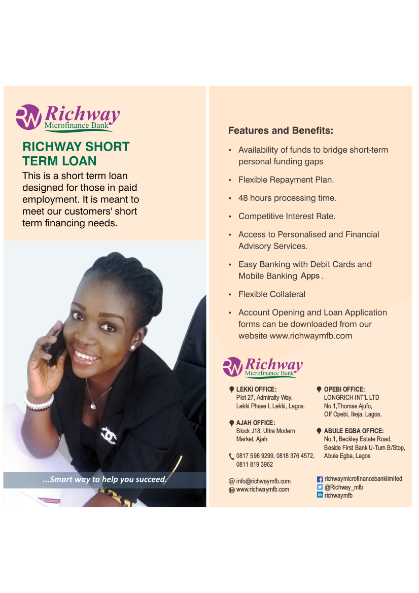 PERSONAL LOAN – Richway Microfinance Bank
